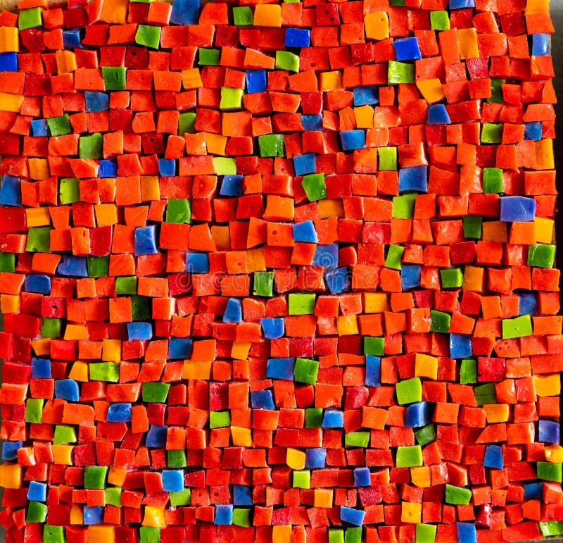 Contemporary Bright Multicolor and Multi Tone Red, with Sparse Random ...