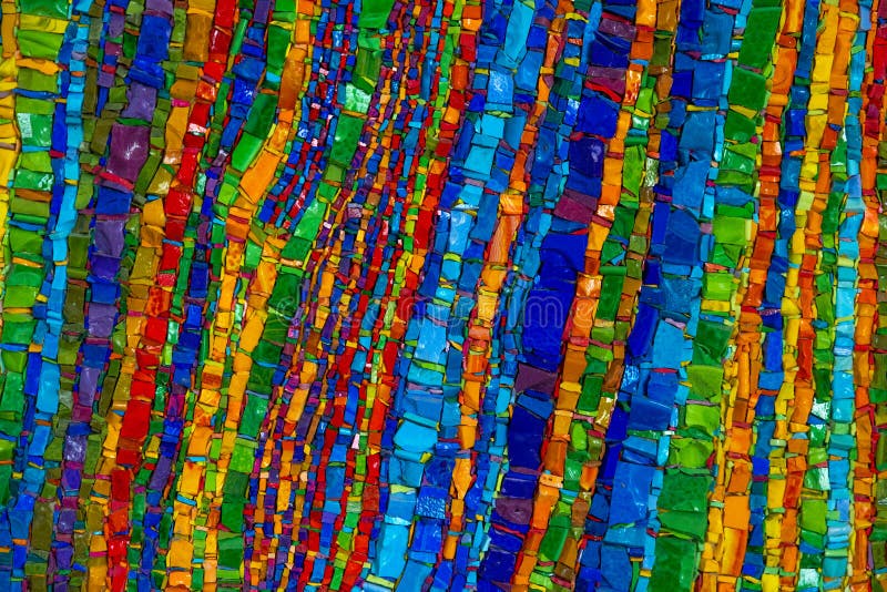 Bright Multicolor Vertical Lines Abstract Modern Mosaic Wall Background ...