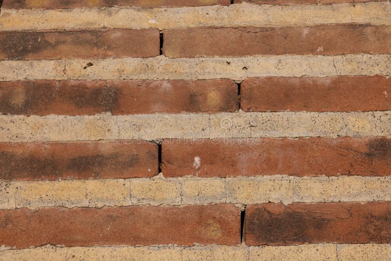 Pale and Semi Smooth Red and Cream Brick Wall Close Up Texture ...