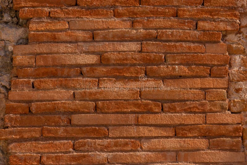 Vibrant Rough and Grunge but Well Maintained Brick Wall Medium Close Up ...