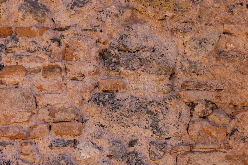 Natural Red and Black Volcanic Lava Stone Wall Close Up from the Top of ...