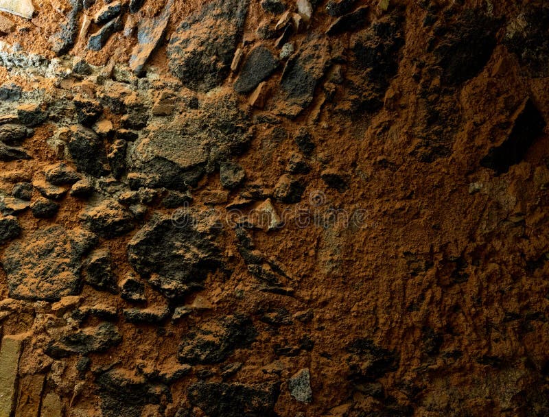 High Res Natural Dark Brown Black and Red Volcanic Lava Stone Close Up ...