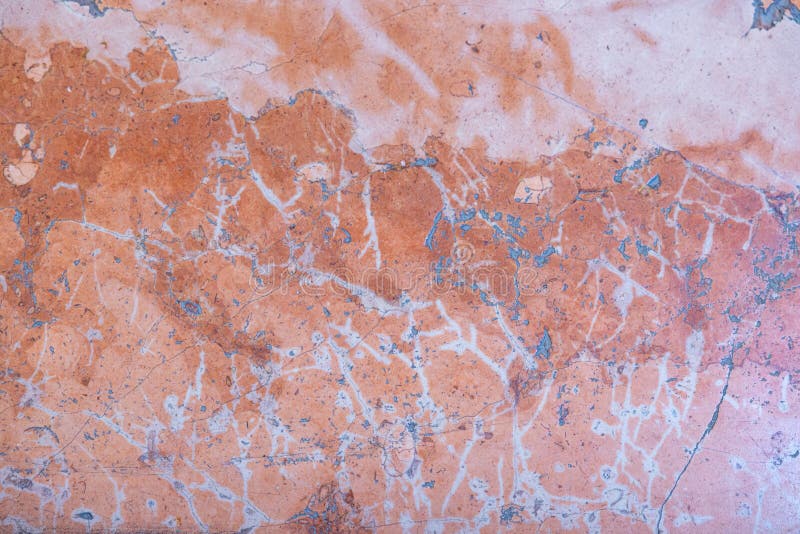 Pale Salmon Red Marble Texture Background Wall Close Up in Natural ...