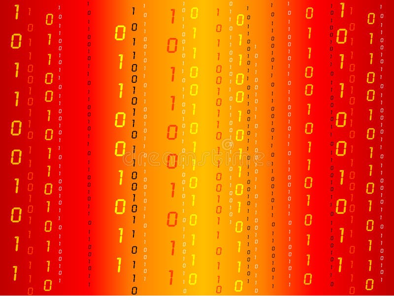 Abstract Futuristic Background with Code Numbers Stock Illustration ...