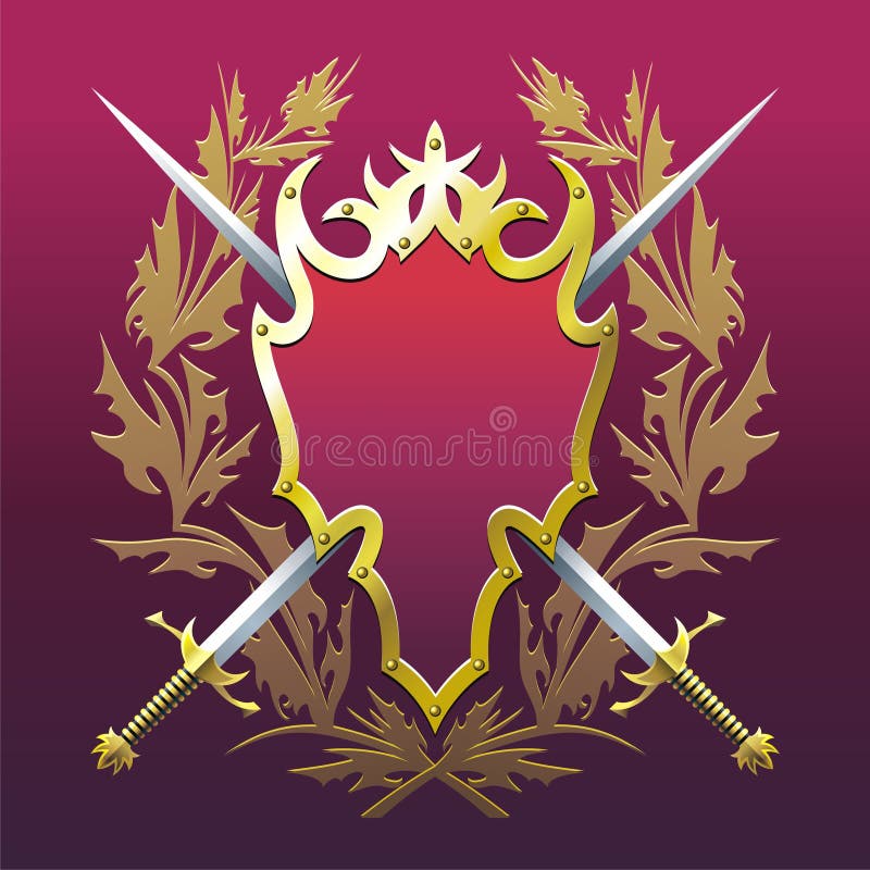 Heraldic background stock vector. Illustration of clip - 9622365