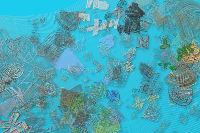 Background Abstract Blended Messy Shapes. Drawing, Texture, Web ...