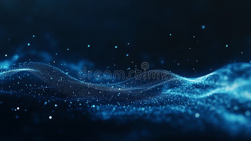 Background with Abstract Blue Digital. Data Visualization. Science ...