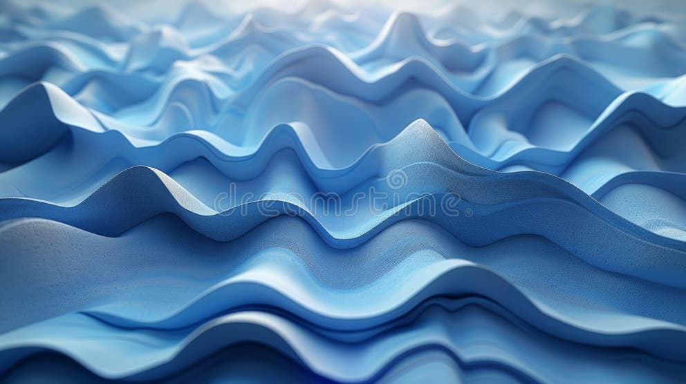 Background of Abstract Blue and Navy Blue Waves Rendered in 3D Stock ...