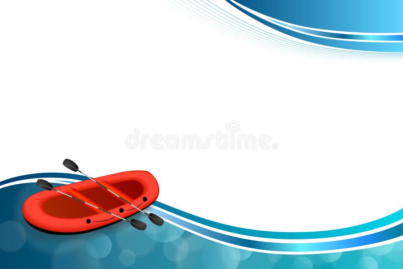 Background Abstract Blue Rafting Boat Red Sport Frame Illustration ...