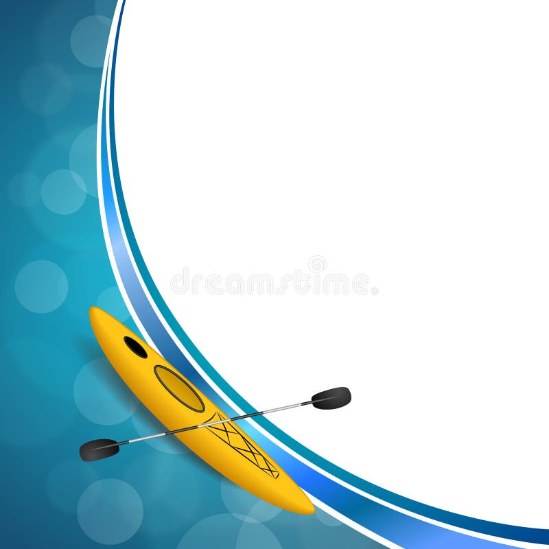 Background Abstract Blue Yellow Kayak Sport Frame Illustration Stock ...