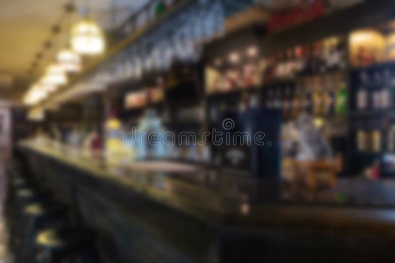 Background with Abstract Blurred Bar Counter Stock Image - Image of ...