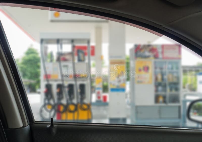 Background Abstract Blurred of Car Fueling at a Gas Station Stock Photo ...