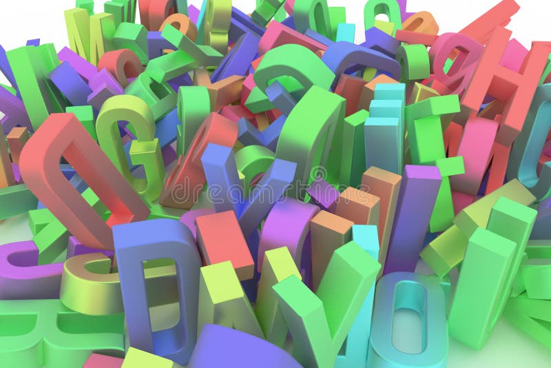 Background Abstract CGI Typography, Alphabetic Character for Letter of ...