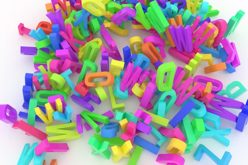 CGI Typography, Letter of ABC, Alphabet for Design Texture, Back Stock ...
