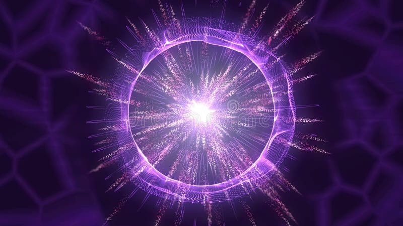 Background Abstract Circle Animation. Particle Explosion Looping Stock ...