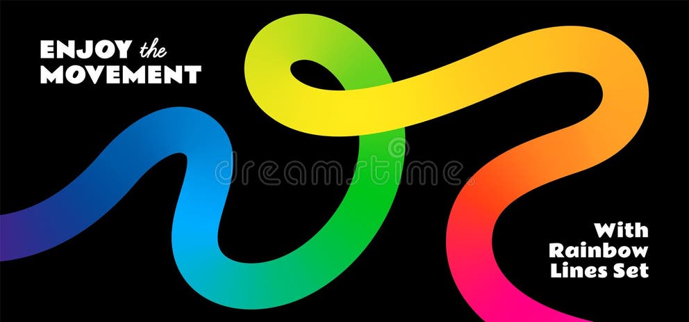 Background with Abstract Color Wave Shape Graphic. Vector Line with ...