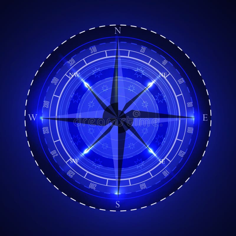 Compass Gold Vector Illustration Abstract Background Stock Vector ...