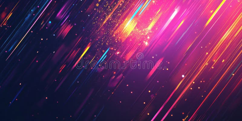Abstract Neon Fireworks on Dark Background Aspect Ratio 168 Stock ...