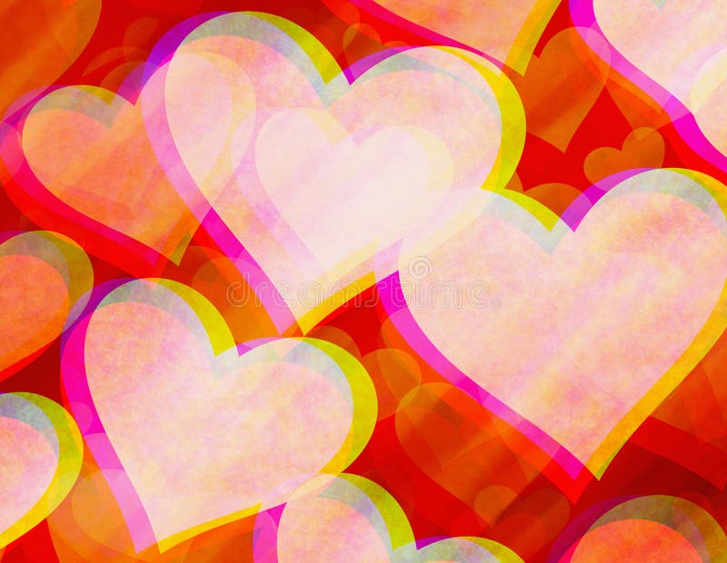 Background from Abstract Dreamy Hearts with Chromatic Abberation Effect ...