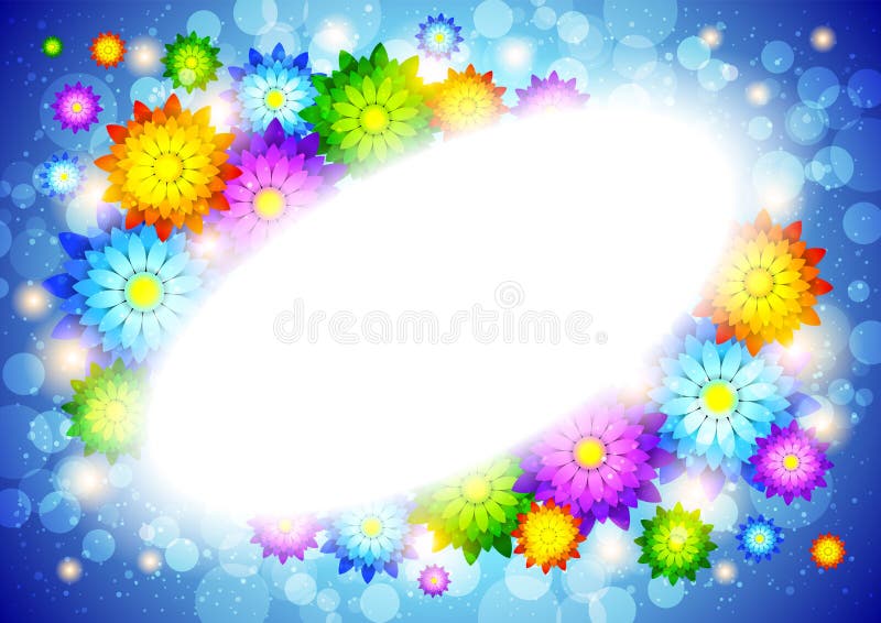 Background with Abstract Flowers Stock Vector - Illustration of ...