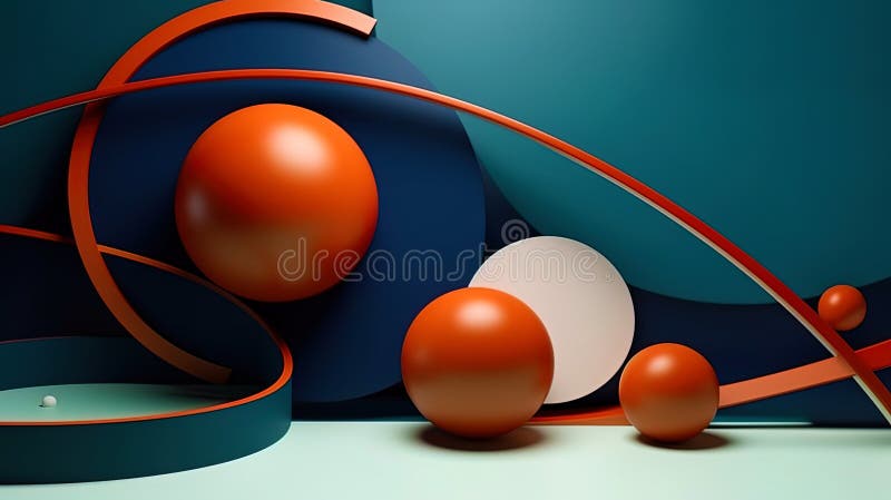 The Background with Abstract Forms that Create the Impression of Three ...