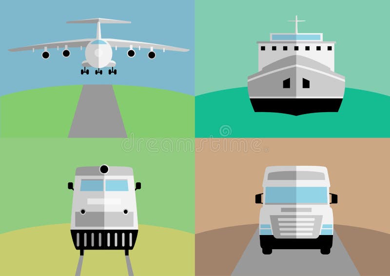 Background with Abstract Freight Transportation Stock Vector ...