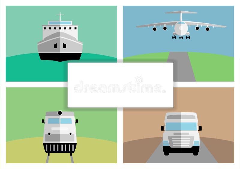Background with Abstract Freight Transportation Stock Vector ...