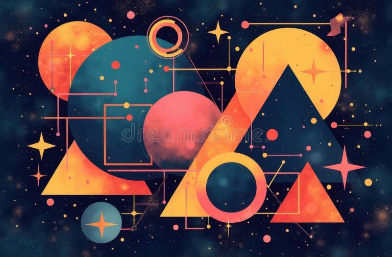 Background of an Abstract Fusion of Shapes and Stars at 15-12-2024 ...
