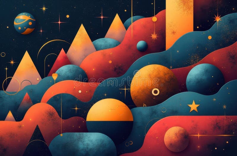 Background of an Abstract Fusion of Shapes and Stars at 15-12-2024 ...
