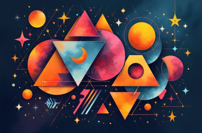 Background of an Abstract Fusion of Shapes and Stars at 15-12-2024 ...