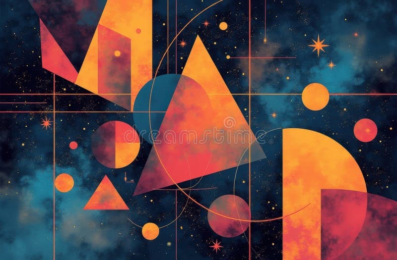 Background of an Abstract Fusion of Shapes and Stars at 15-12-2024 ...