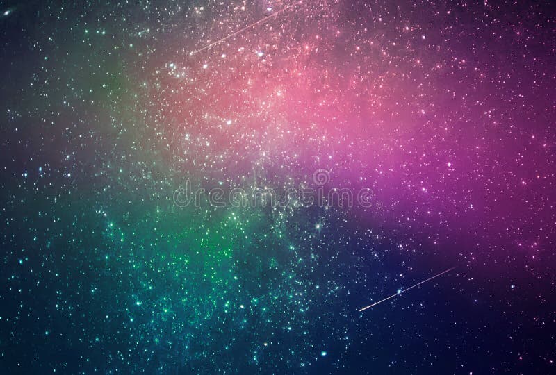 Background of Abstract Galaxies with Stars and Planets in Pink Galaxy ...