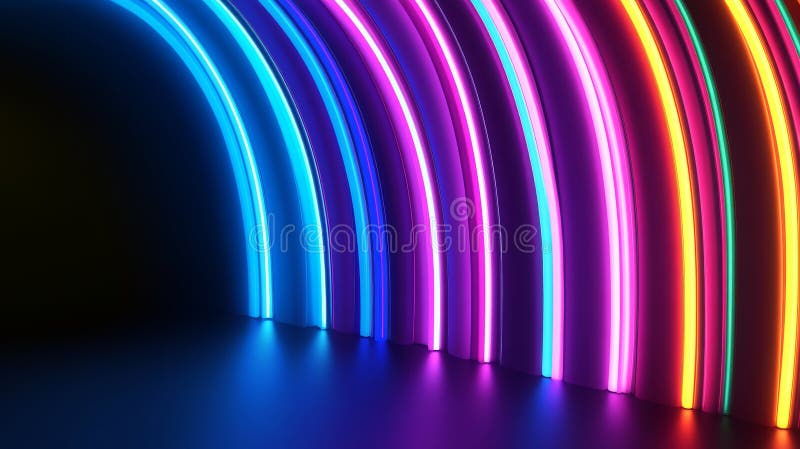 Background Abstract Gaming Neon Stripes Glowing Rainbow Tech is the ...