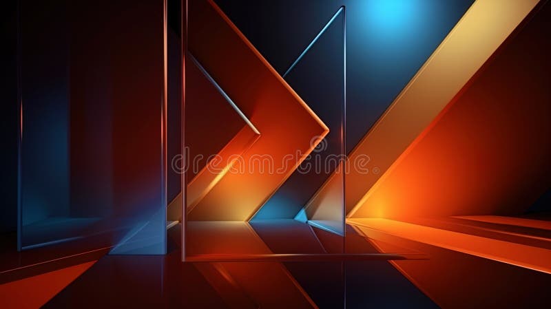 The Background with Abstract Geometric Forms and the Game of Light ...