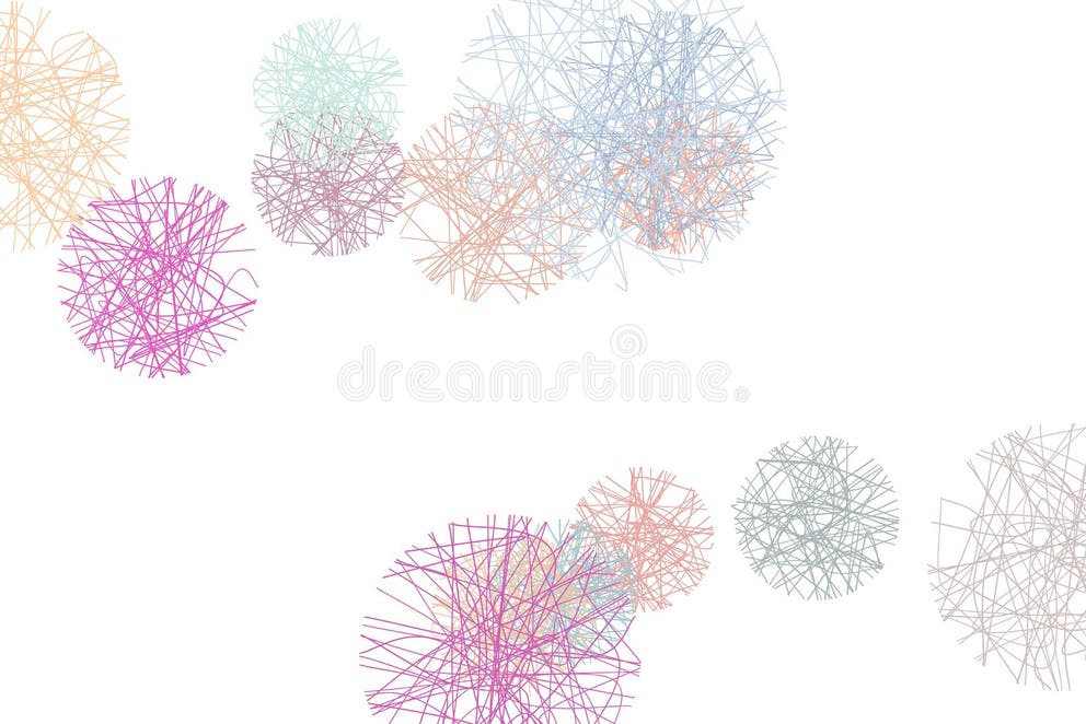 Background Abstract Geometric Messy Random Line Circles Pattern for ...