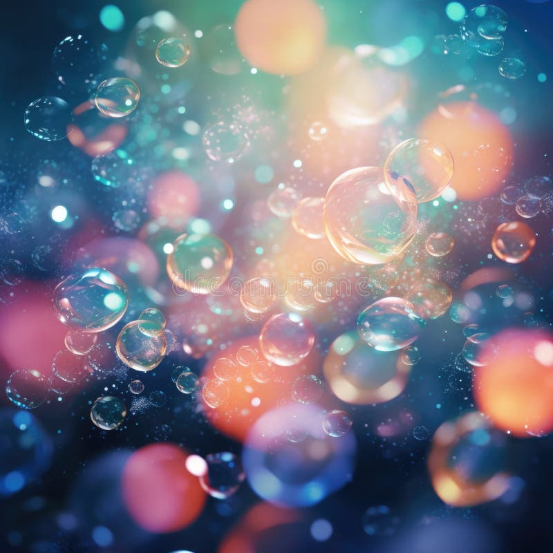 Background of Abstract Glitter Lights, a Group of Bubbles, Illustration ...