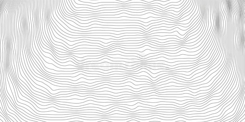 Background with Abstract Gray Colored Vector Wave Lines Pattern ...