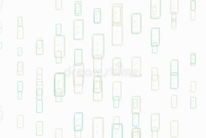 Background Abstract Handphone or Mobilephone, Hand Drawn for Design ...