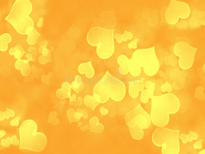 Background Abstract with Hearts Yellow Romance Valentines Day Stock ...