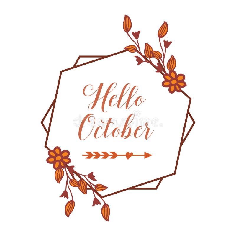 Background Abstract Leaf Flower Frame for Handwritten Modern Hello ...