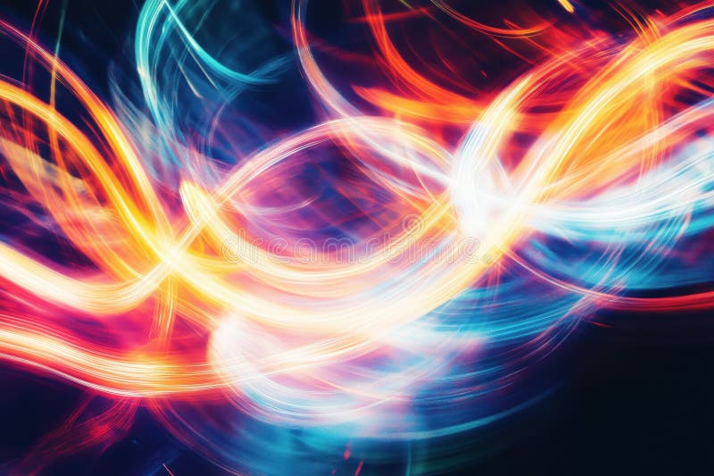 A Background with Abstract Light Trails Forming Intricate Patterns and ...