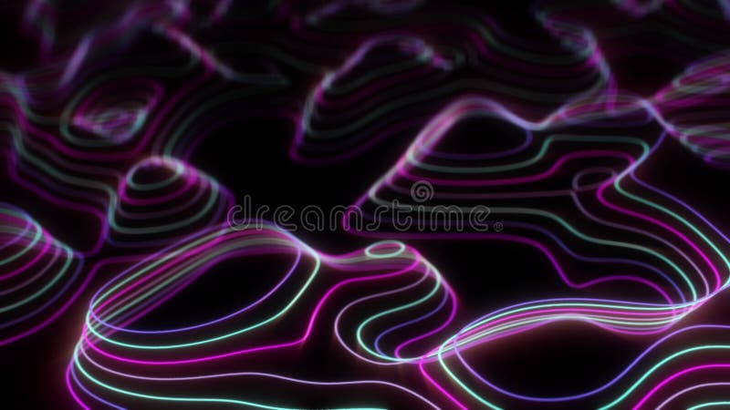 Background with Abstract Lines and Shapes that Change Color Stock ...