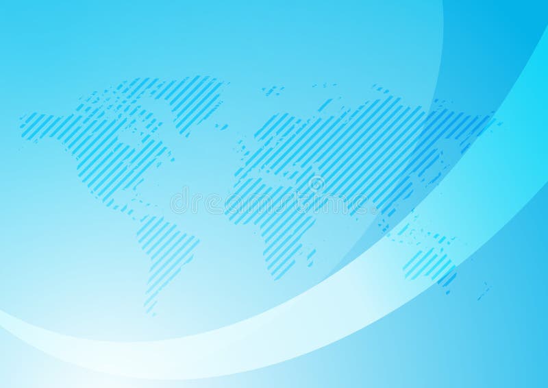Light Blue Background with Striped World Map - Vector Stock Vector ...