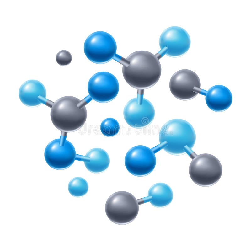 Background with Abstract Molecules or Atoms. Stock Vector ...