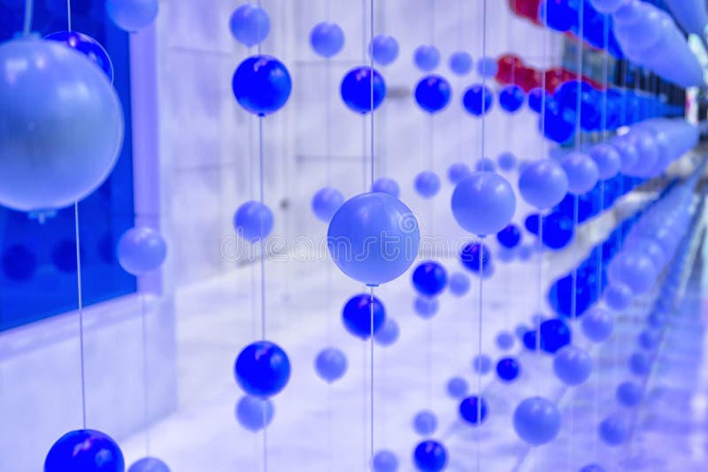 Background of Abstract Blue and Blue Balls Stock Image - Image of ...