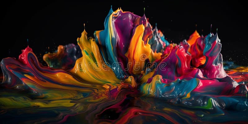Background Abstract Realistic Paint, Bright Color. Stock Illustration ...