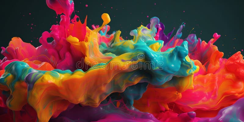 Background Abstract Realistic Paint, Bright Color. Stock Illustration ...