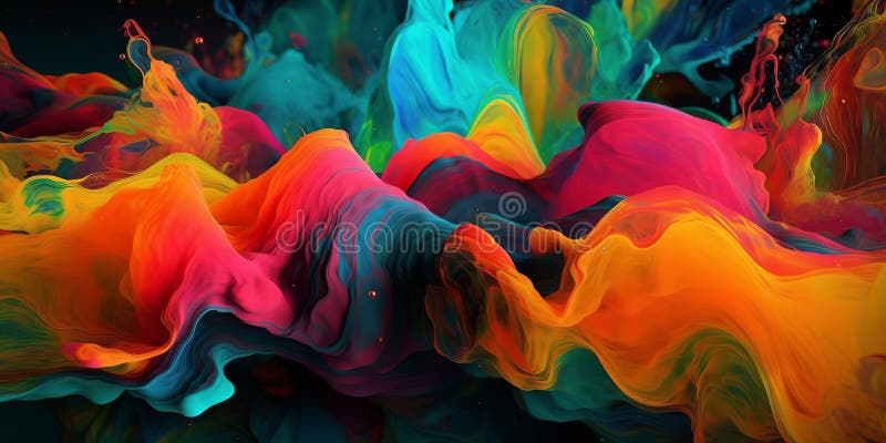 Background Abstract Realistic Paint, Bright Color. Stock Illustration ...