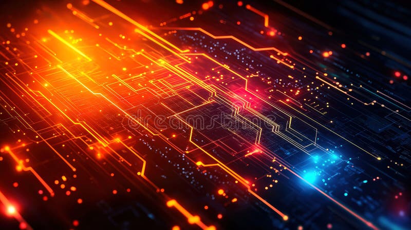 Background Abstract Realistic Technology Particle Stock Illustration ...