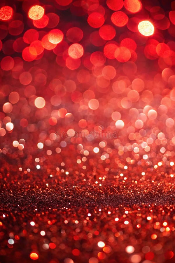 Background of Abstract Red Glitter Lights. Defocused Stock Illustration ...
